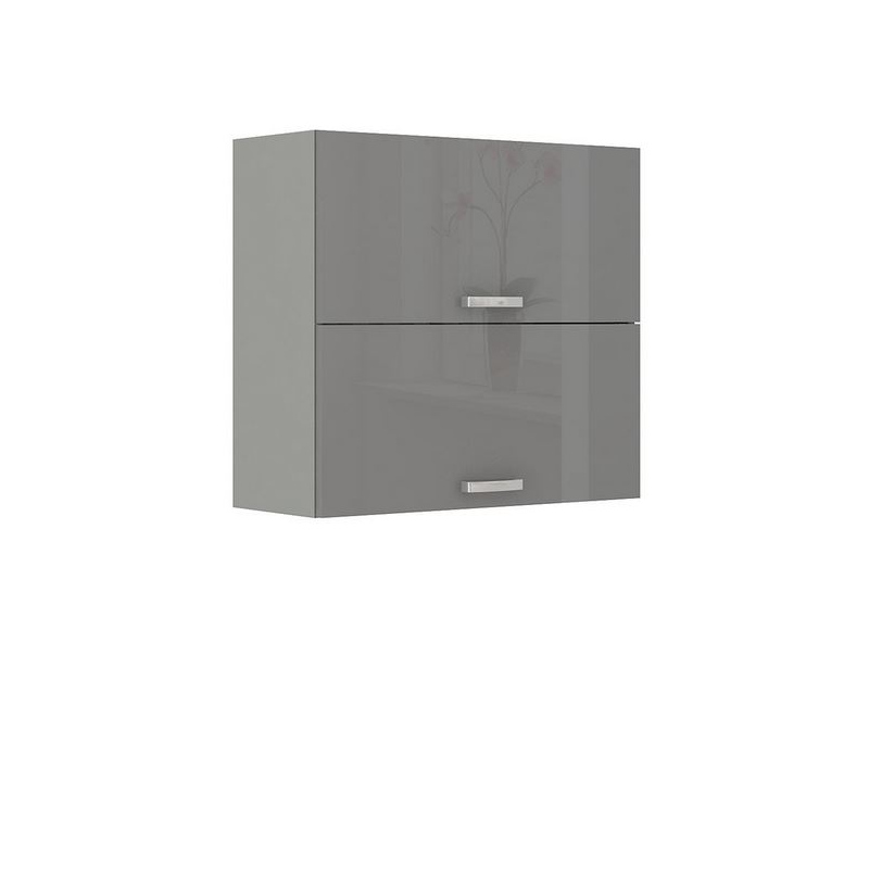 Kuchyňa do paneláku 180/180 cm RONG 2 - šedá / lesklá šedá + drez a pracovná doska ZDARMA